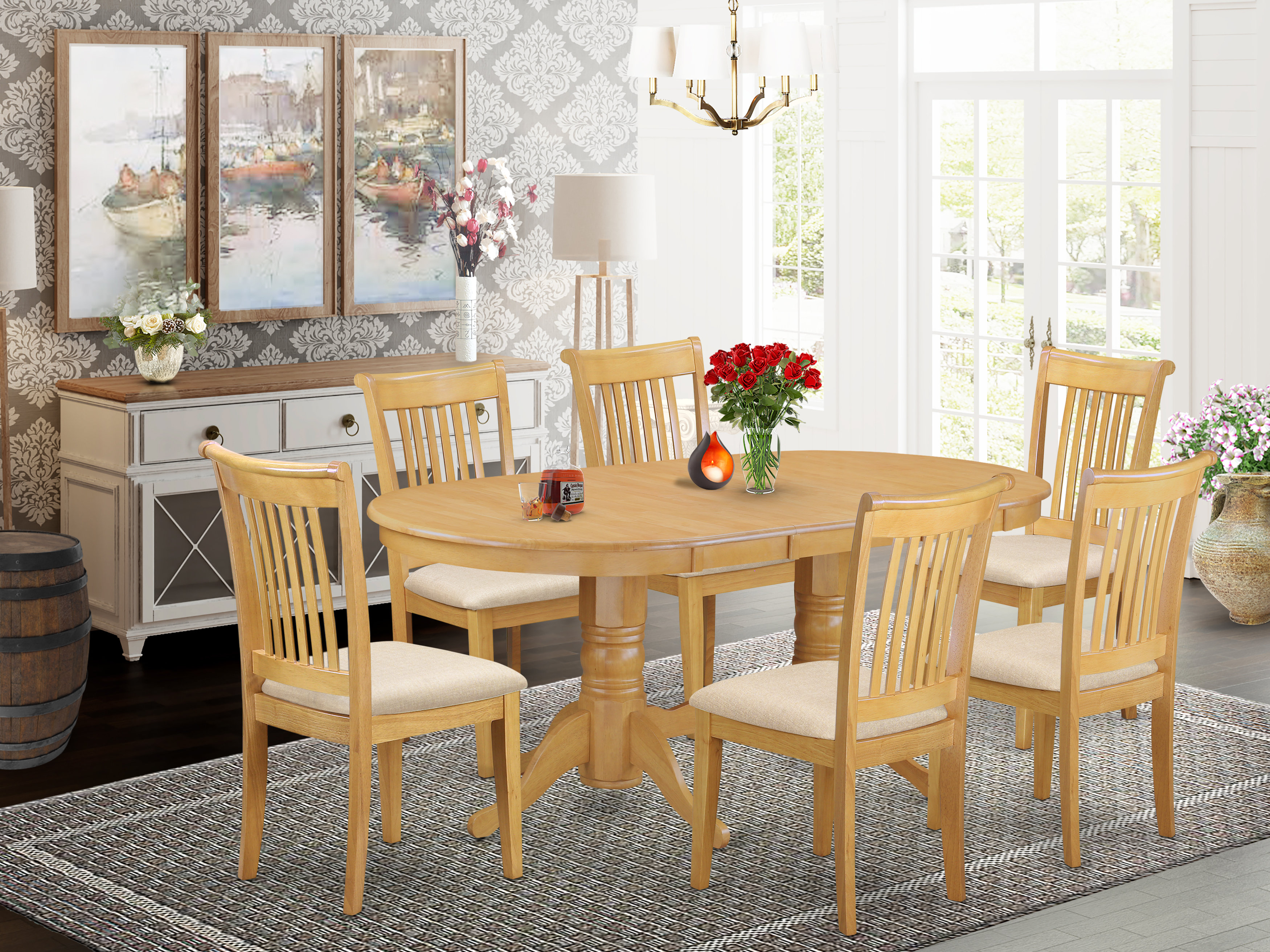 Alcott Hill® Daniella Extendable Rubberwood Solid Wood Dining Set | Wayfair