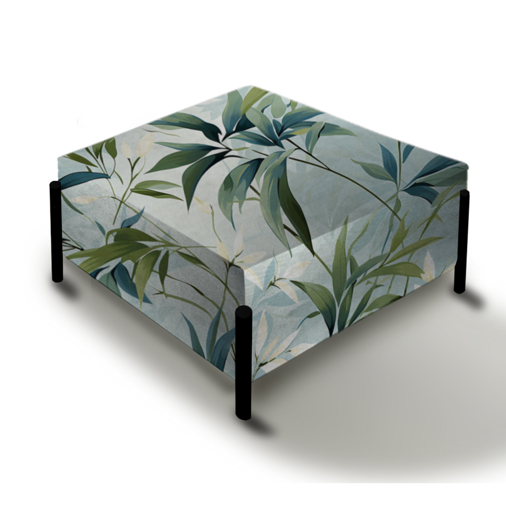 Design Art Bamboo Tranquility Tropical Pattern - Tropical Large Square ...