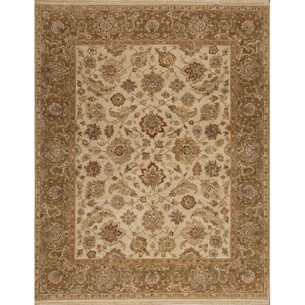 Samad Rugs Sovereign Oriental Hand-Knotted Wool Cream/Camel Area Rug ...