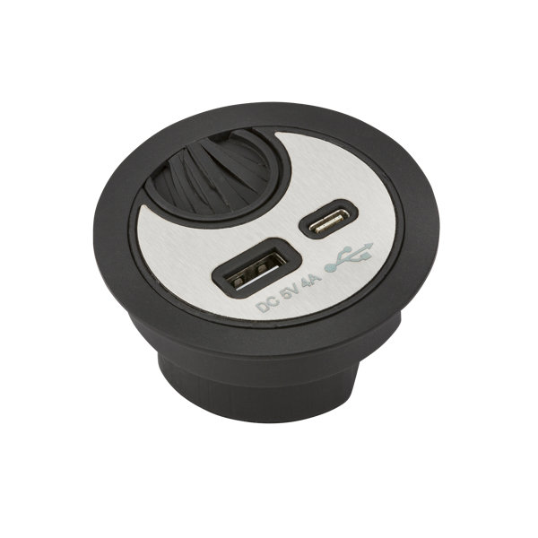 Knightsbridge Desk Mount USB Charger | Wayfair.co.uk