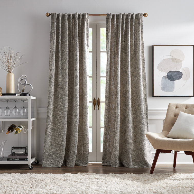 Karl Lagerfeld Paris Cosette Woven Back Tab Light Filtering Curtain ...