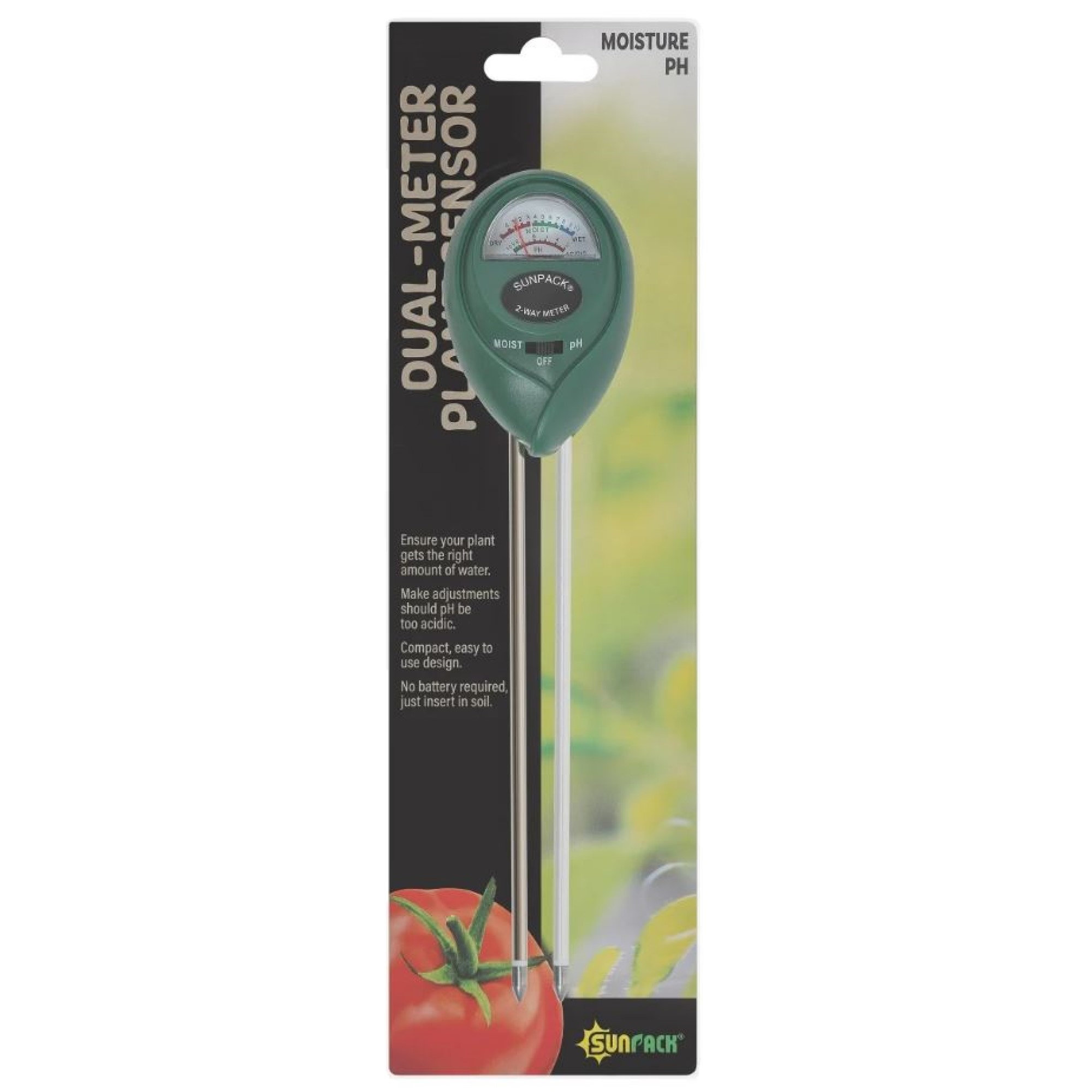SUNPACK Dual-Meter Plant Sensor for Moisture & pH | Wayfair