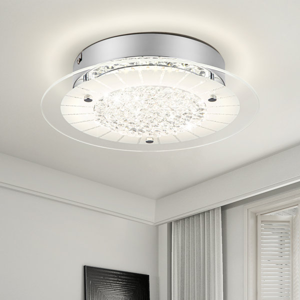 Mercer41 Led Crystal Celing Light 11 Inch Flush Mount Ligh | Wayfair
