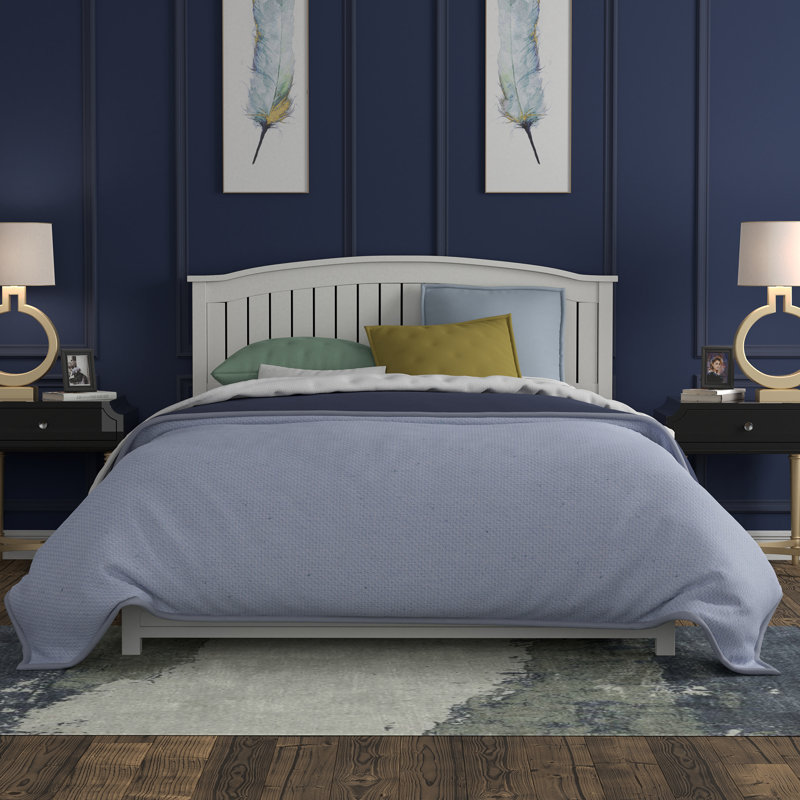 Lark Manor Toph Modern Off-White Wood Slat Headboard & Reviews | Wayfair