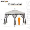 Sunjoy 11x11 ft. Pop Up Gazebo, 2-Tone Portable Canopy/Tent, Outdoor ...