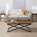 Wrought Studio Modern Rounded Rectangular Coffee Table With Shelf ...