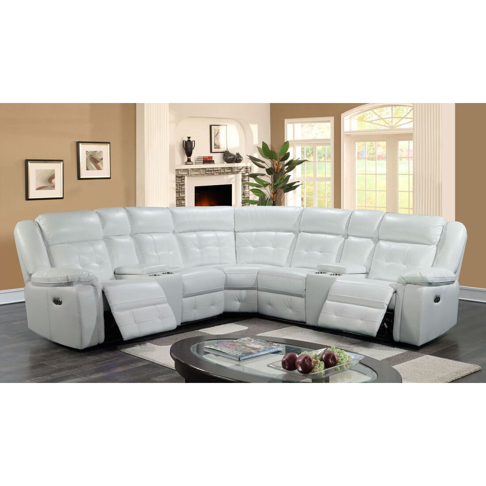 Latitude Run® Cidnie 3 - Piece Faux Leather Reclining Corner Sectional ...