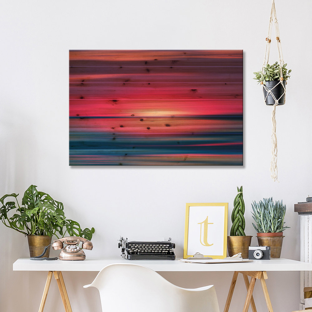 Dovecove Jaquil Abstract Sunset I - Unframed Print on Wood | Wayfair