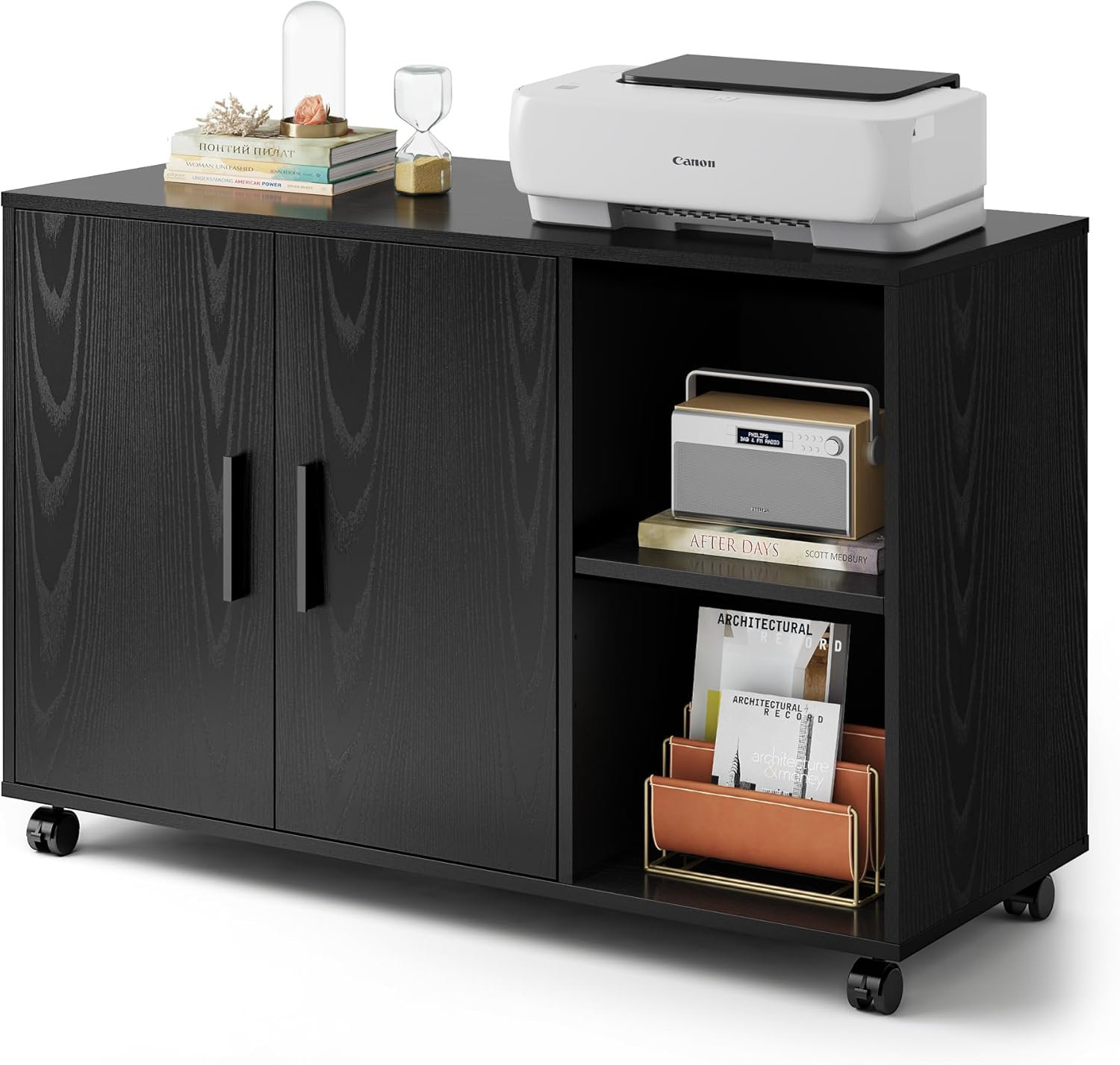 Ebern Designs Office Storage File Cabinet With Doors And Shelves ...