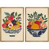 wall26 Kitchen Vibrant Fruits Illustrations Rustic French Country Decor ...