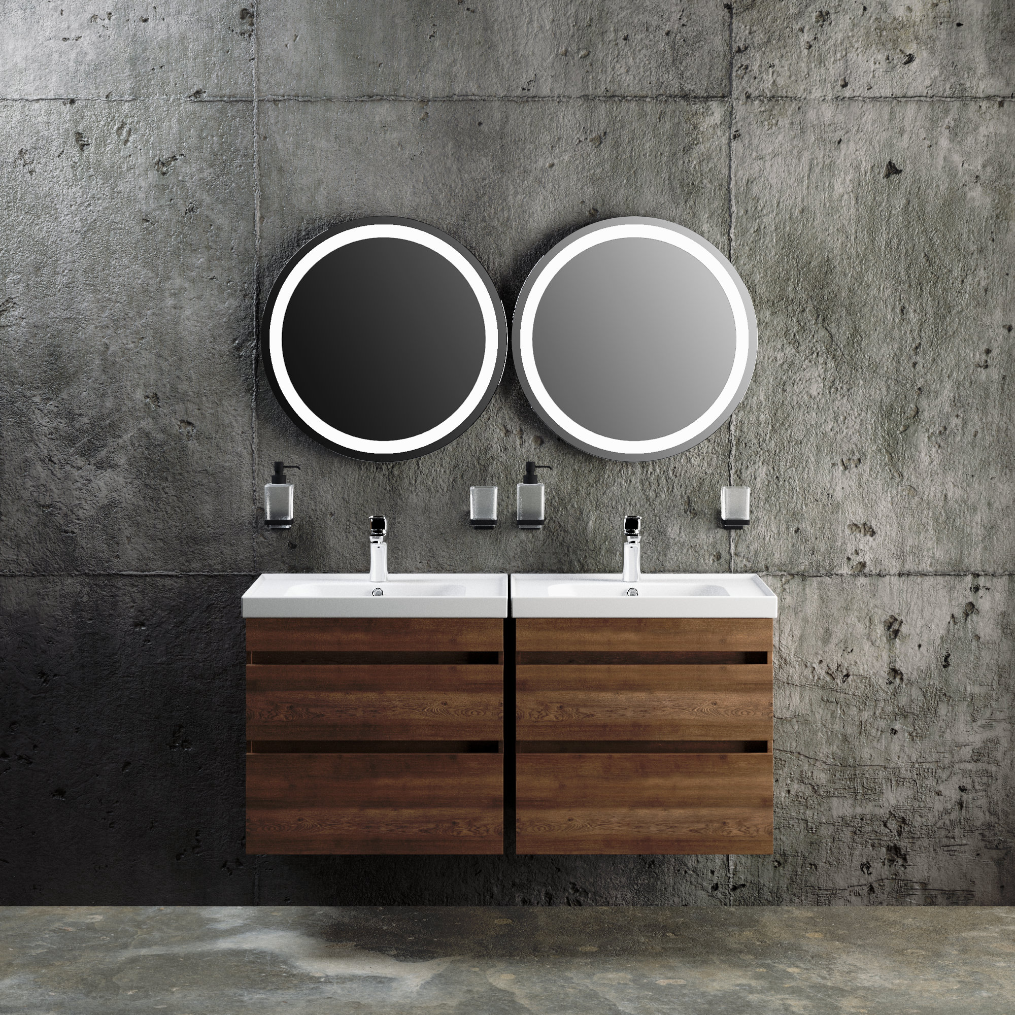 Millwood Pines Modern Wall Mounted Bathroom Vanity With Washbasin ...