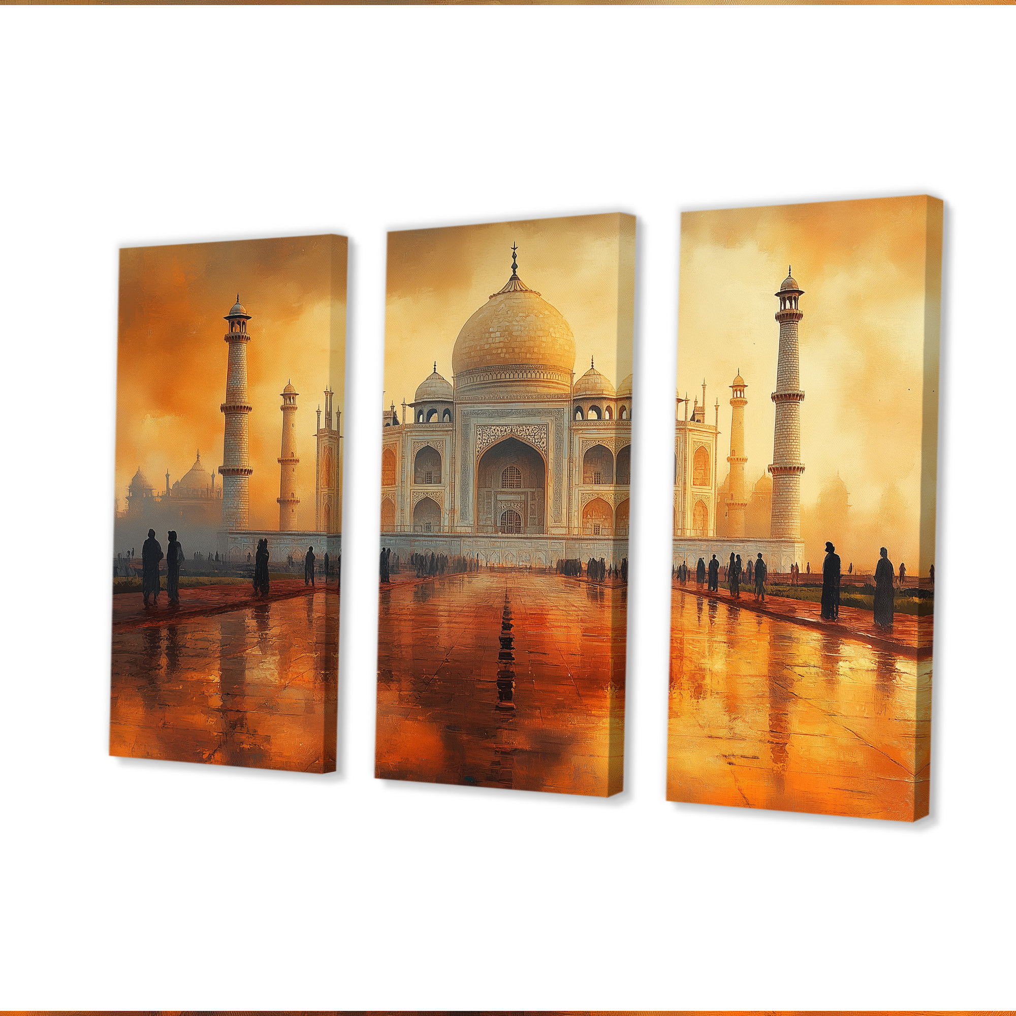 Astoria Grand Yellow Taj Mahal Palace - Taj Mahal Wall Art Set | Wayfair