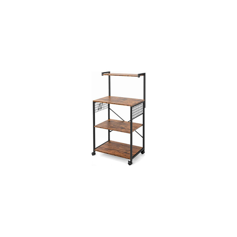 17 Stories Kitchen Baker Rack on Wheels, Industrial Utility Storage ...