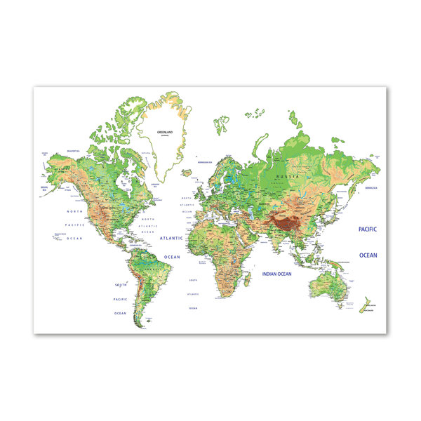 Ophelia & Co. World Map - Wrapped Canvas Art Prints | Wayfair.co.uk