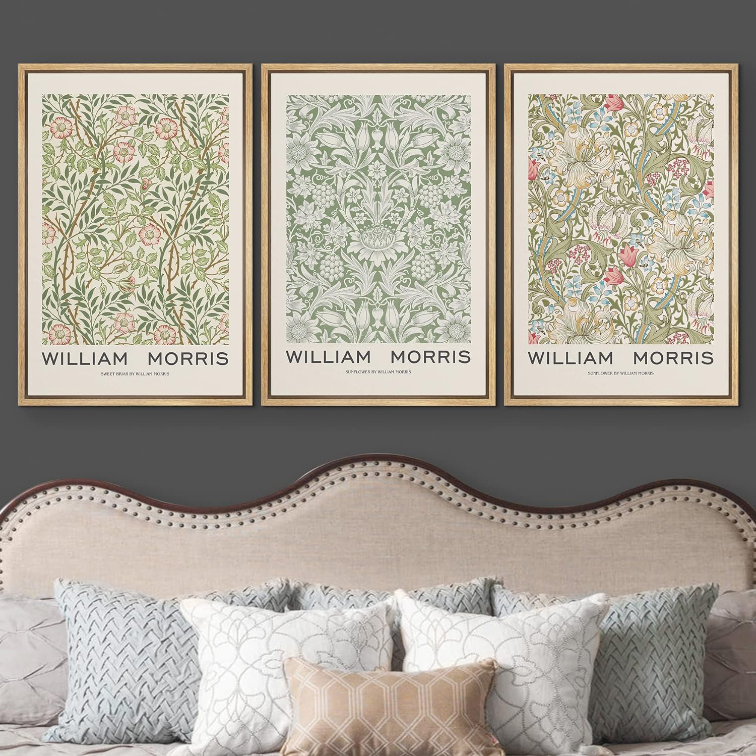IDEA4WALL Classical Artwork Sweet Briar, Sunflower, Golden Lily ...