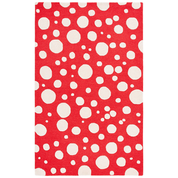AllModern Camey Hand Tufted Wool Polka Dots Rug | Wayfair