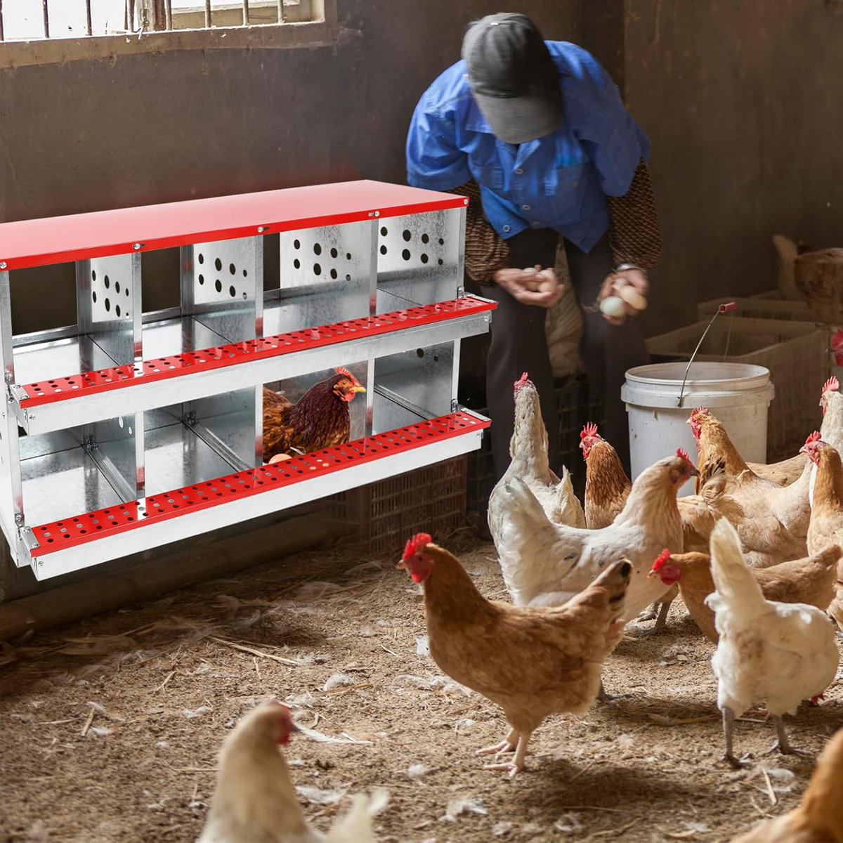 Archie & Oscar™ Erasmus Chicken Nesting Boxes,8 Compartment Nesting ...