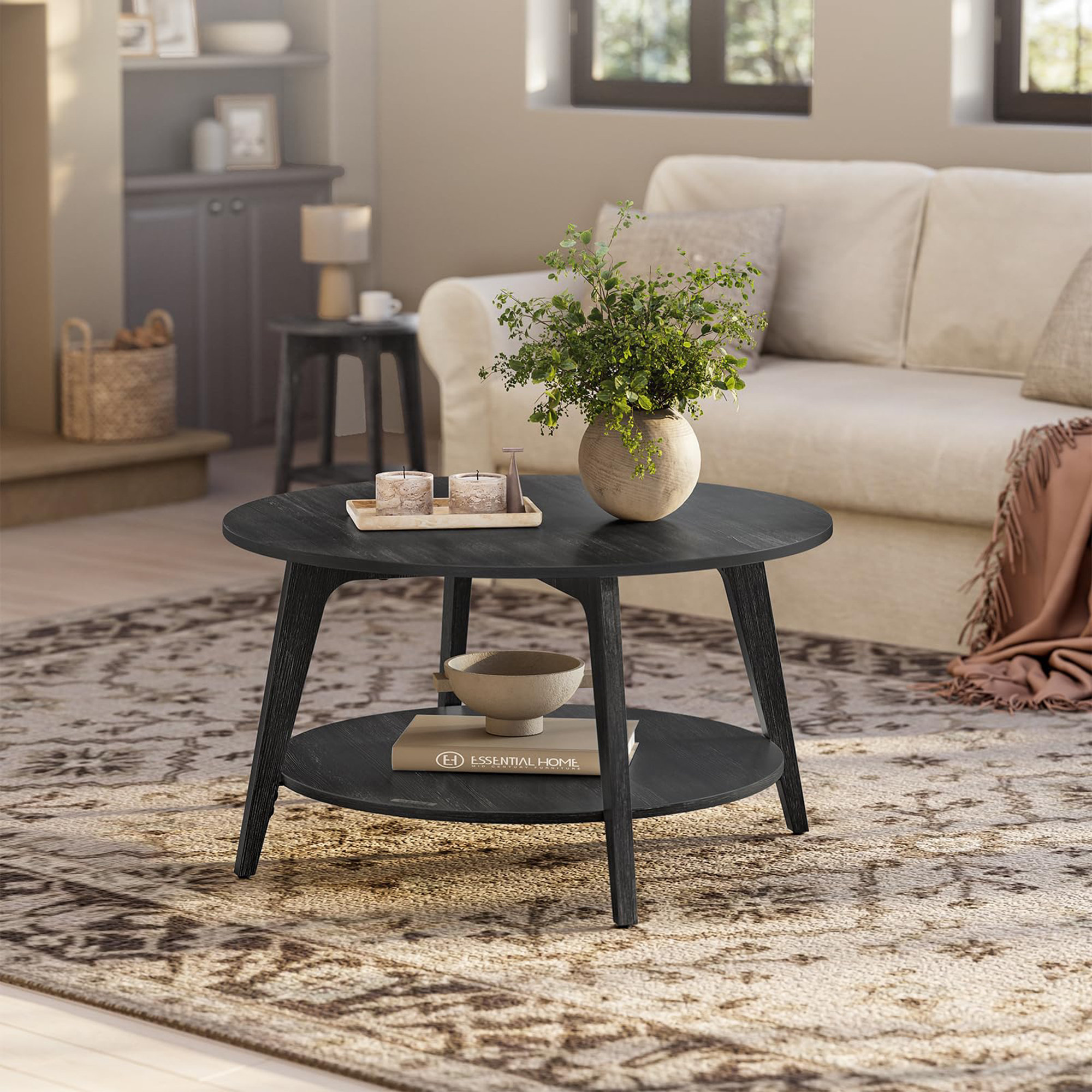 Millwood Pines Round double layer coffee table | Wayfair