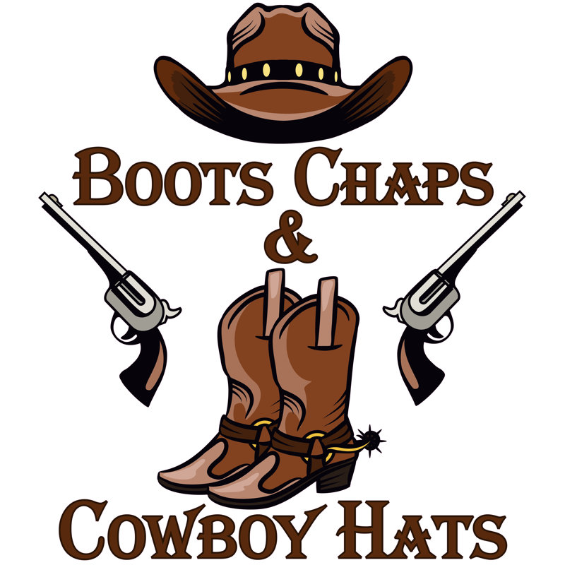 Union Rustic Cowboy Hat Boots & Revolvers Wall Decal | Wayfair