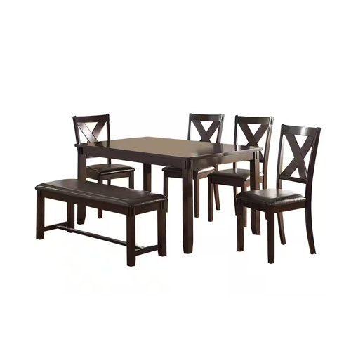 6 Piece Rectangular Kitchen & Dining Room Sets You'll Love | Wayfair