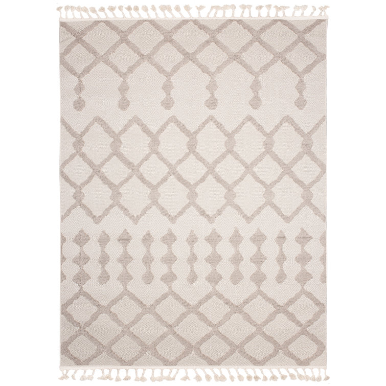 Natur Pur Woolard Geometric Machine Woven Flatweave Cream Area Rug ...