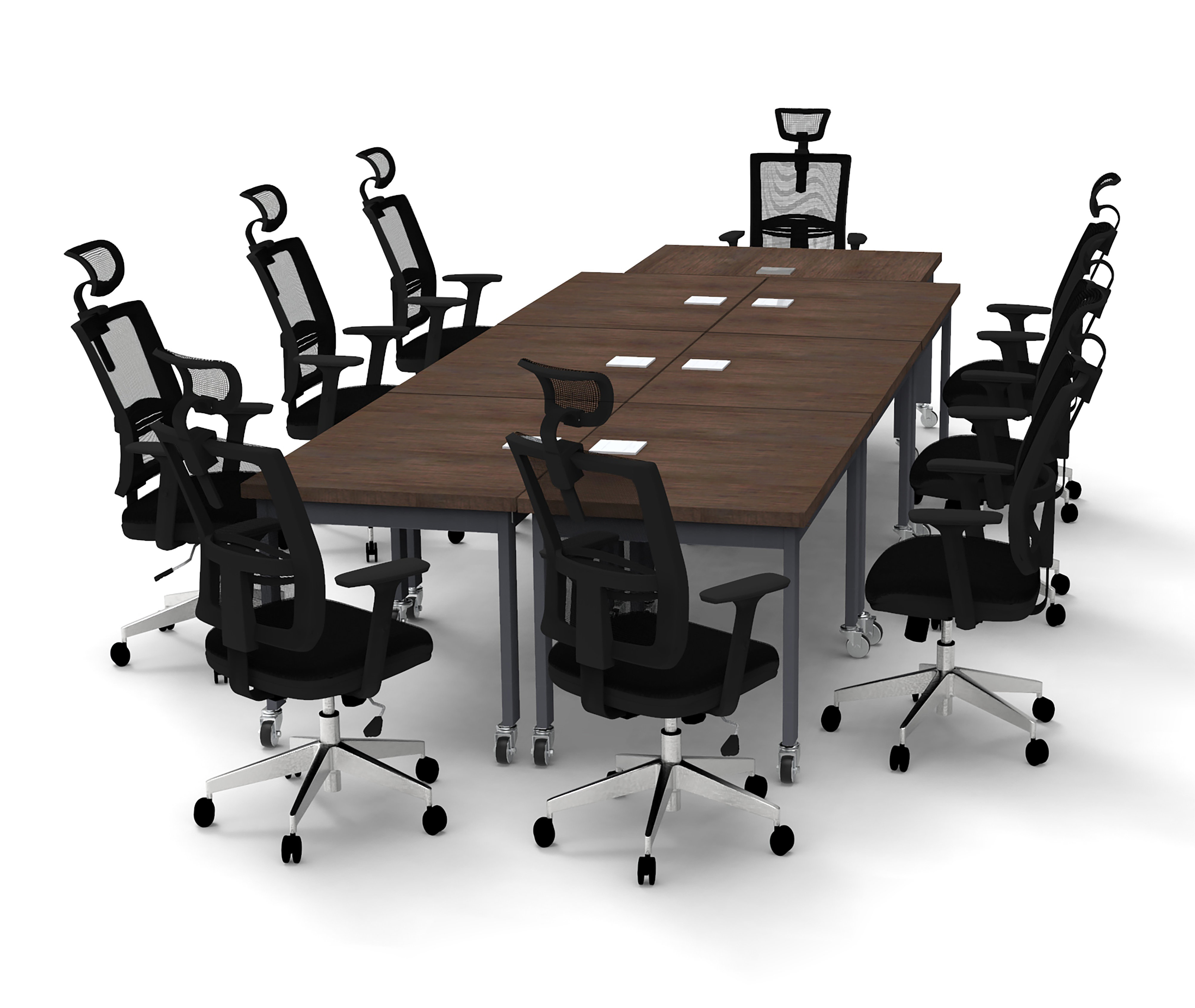 The Twillery Co.® Albin 9 Person Conference Meeting Tables with 9 ...