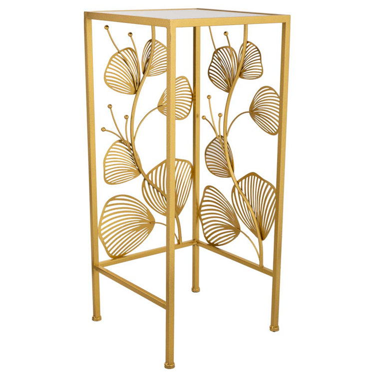 Mercer41 SQUARE GOLDEN METAL CORNER TABLE | Wayfair.co.uk