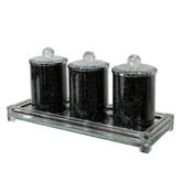 NUBE Glass Canister - Set of 3 & Reviews | Wayfair