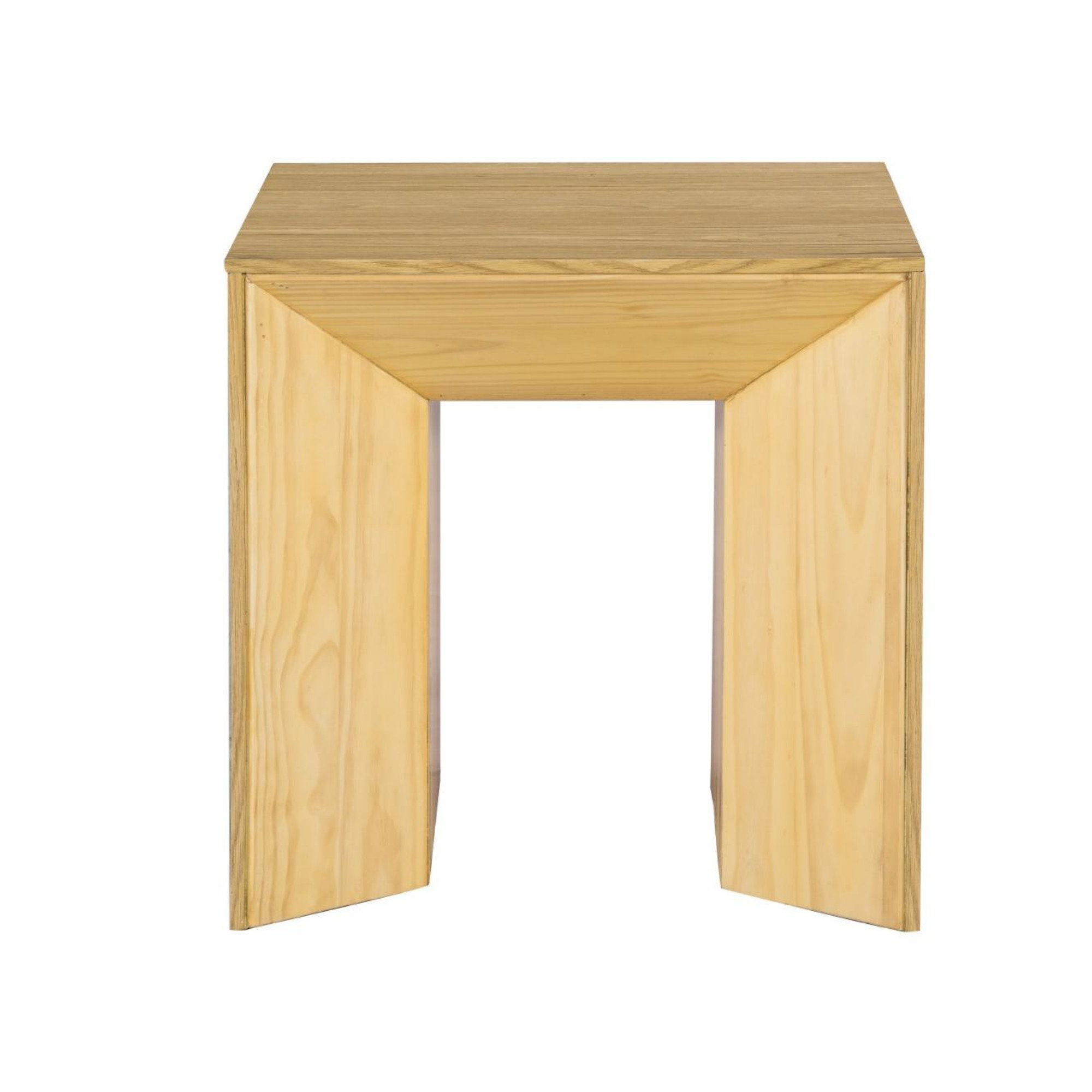 Loon Peak® Harold Natural Oak Finish End Table | Wayfair