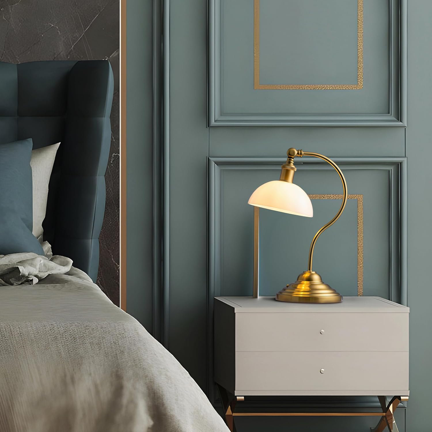 Trent Austin Design® Bankers - Cordless LED Table Lamp, Battery ...