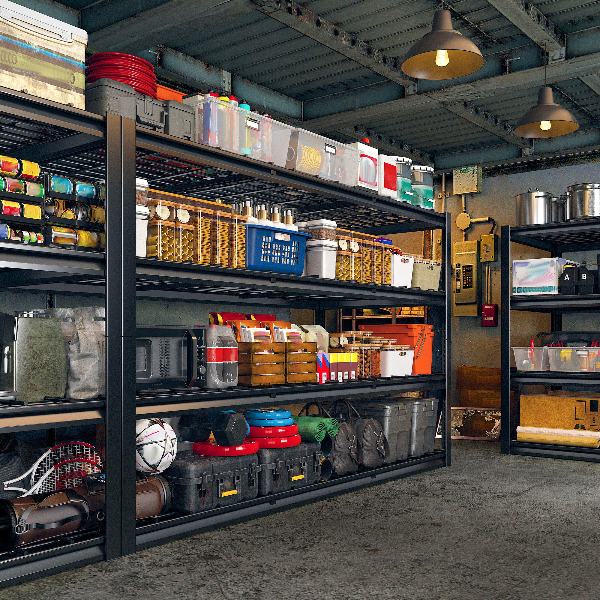 WFX Utility™ Natajia Metal Shelving Unit Heavy-duty Garage Shelf | Wayfair