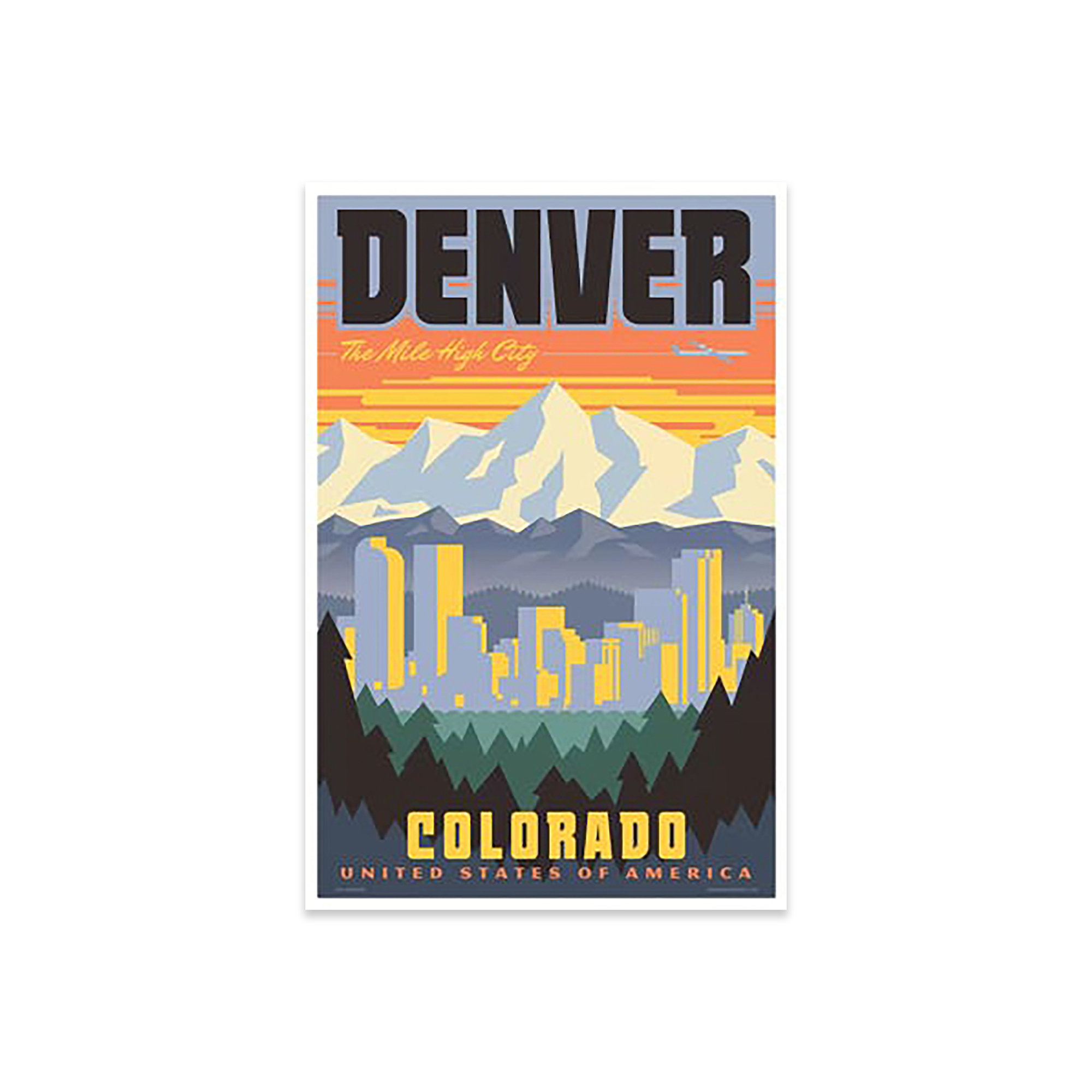 Red Barrel Studio® Denver Travel Poster Print On Acrylic Glass | Wayfair