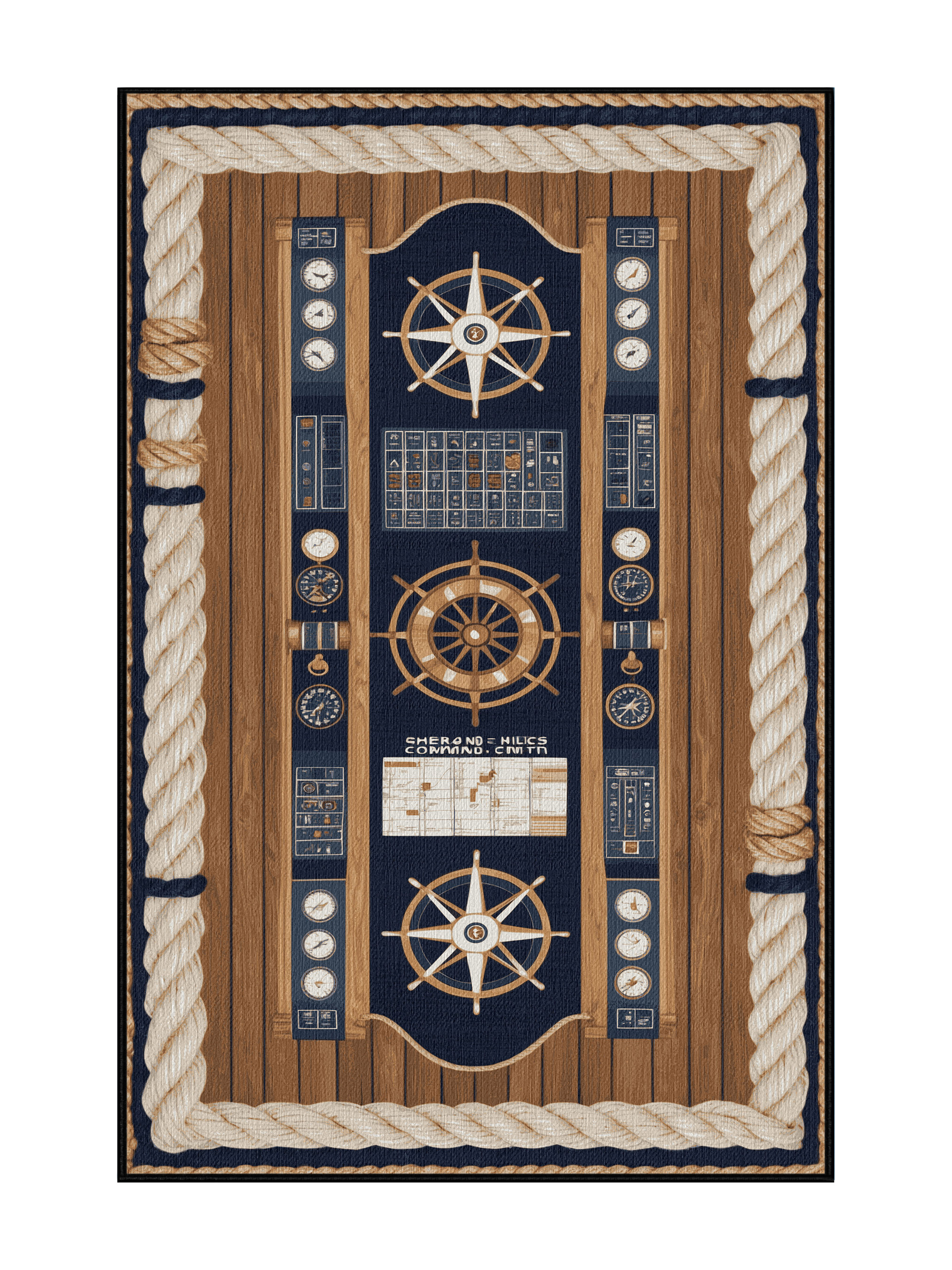 Latitude Run® Washable Ships Bridge Coastal Area Rug | Wayfair