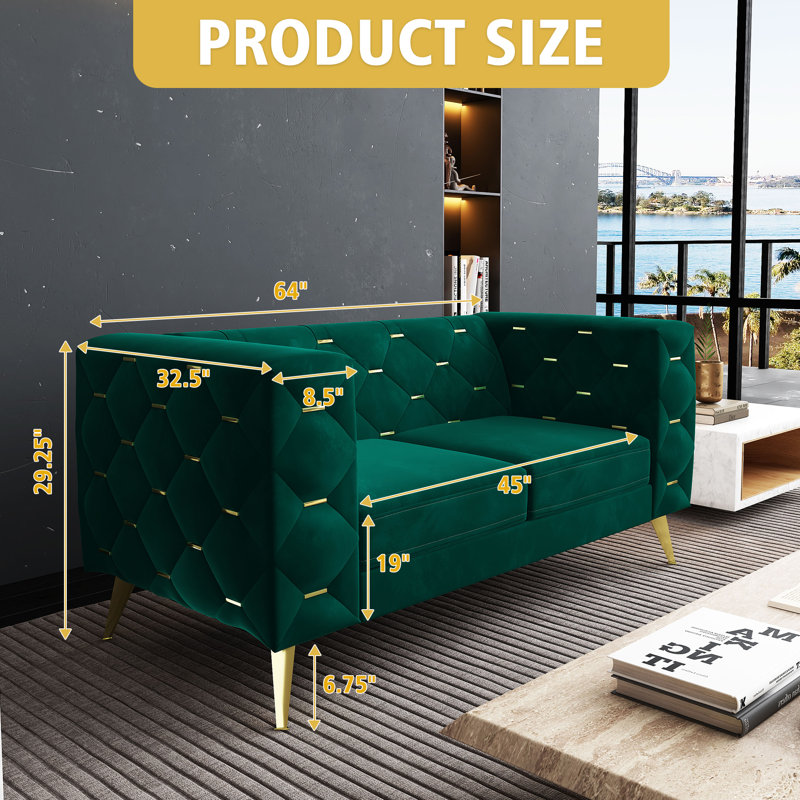 Rosdorf Park Jensyn 2 - Piece Velvet Living Room Set | Wayfair