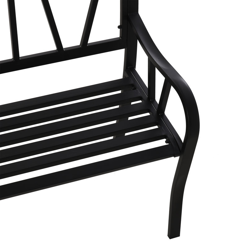 Red Barrel Studio® Jaciyah Metal Outdoor Bench & Reviews | Wayfair