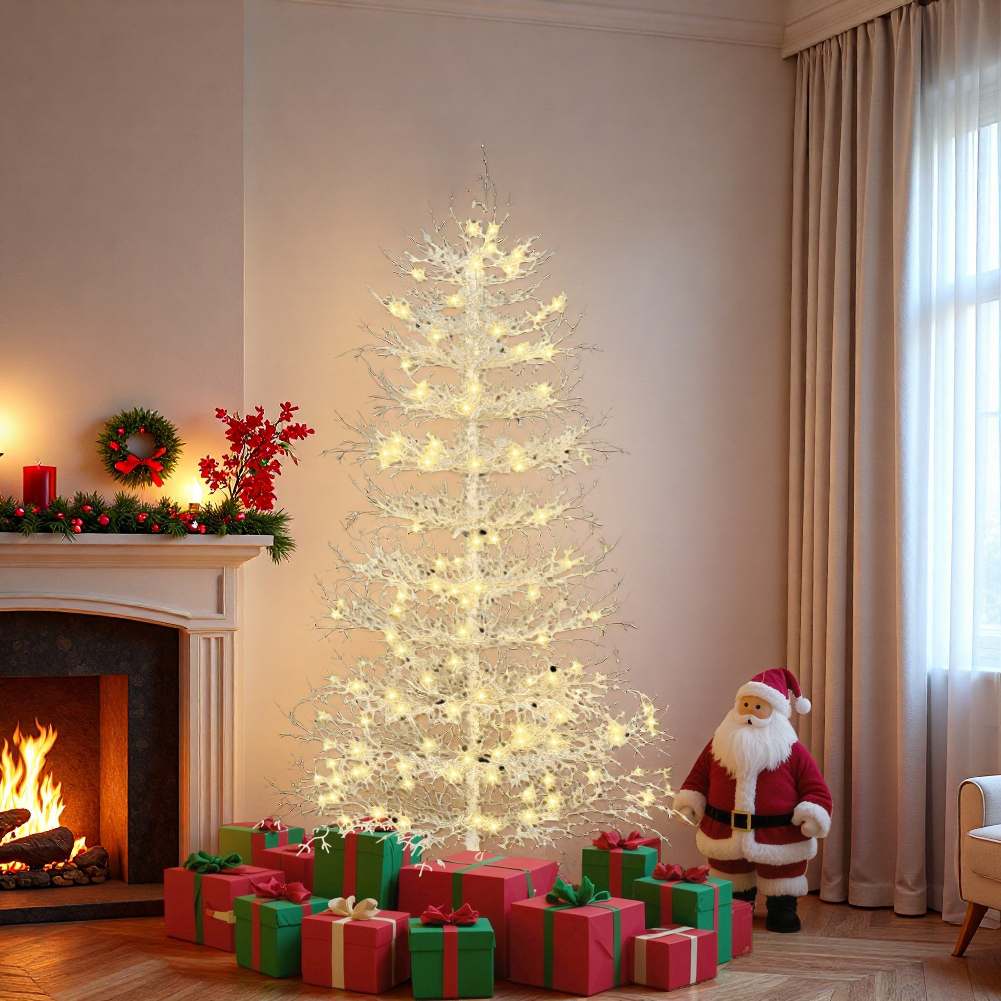 The Holiday Aisle® Pre-lit Aspen Fir Artificial Christmas Tree With 623 ...