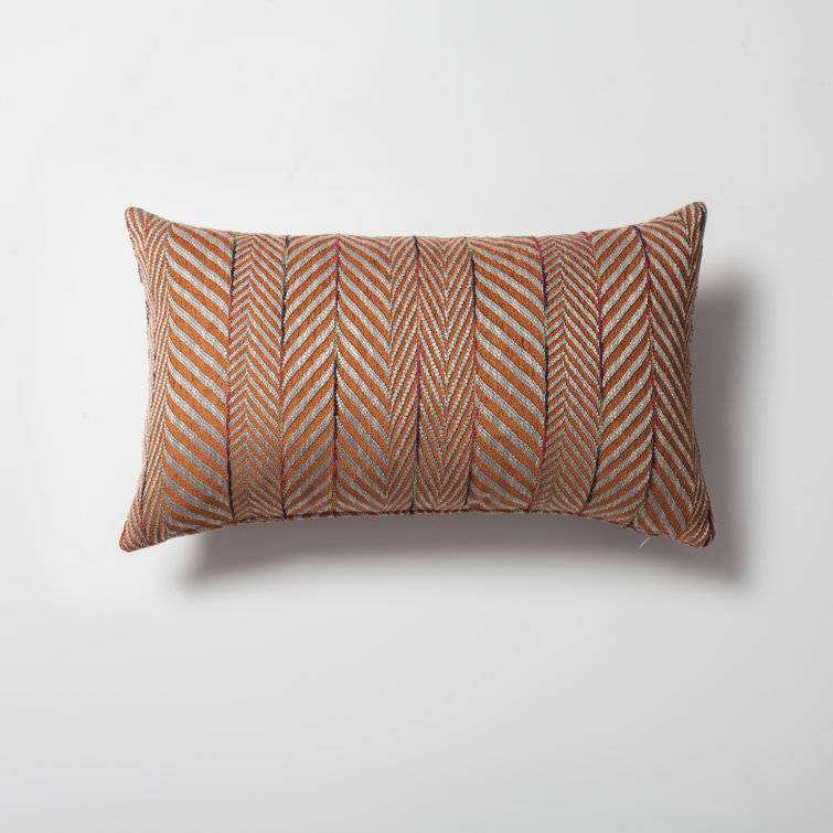 George Oliver Brennon Chevron Rectangular Lumbar Cushion | Wayfair.co.uk