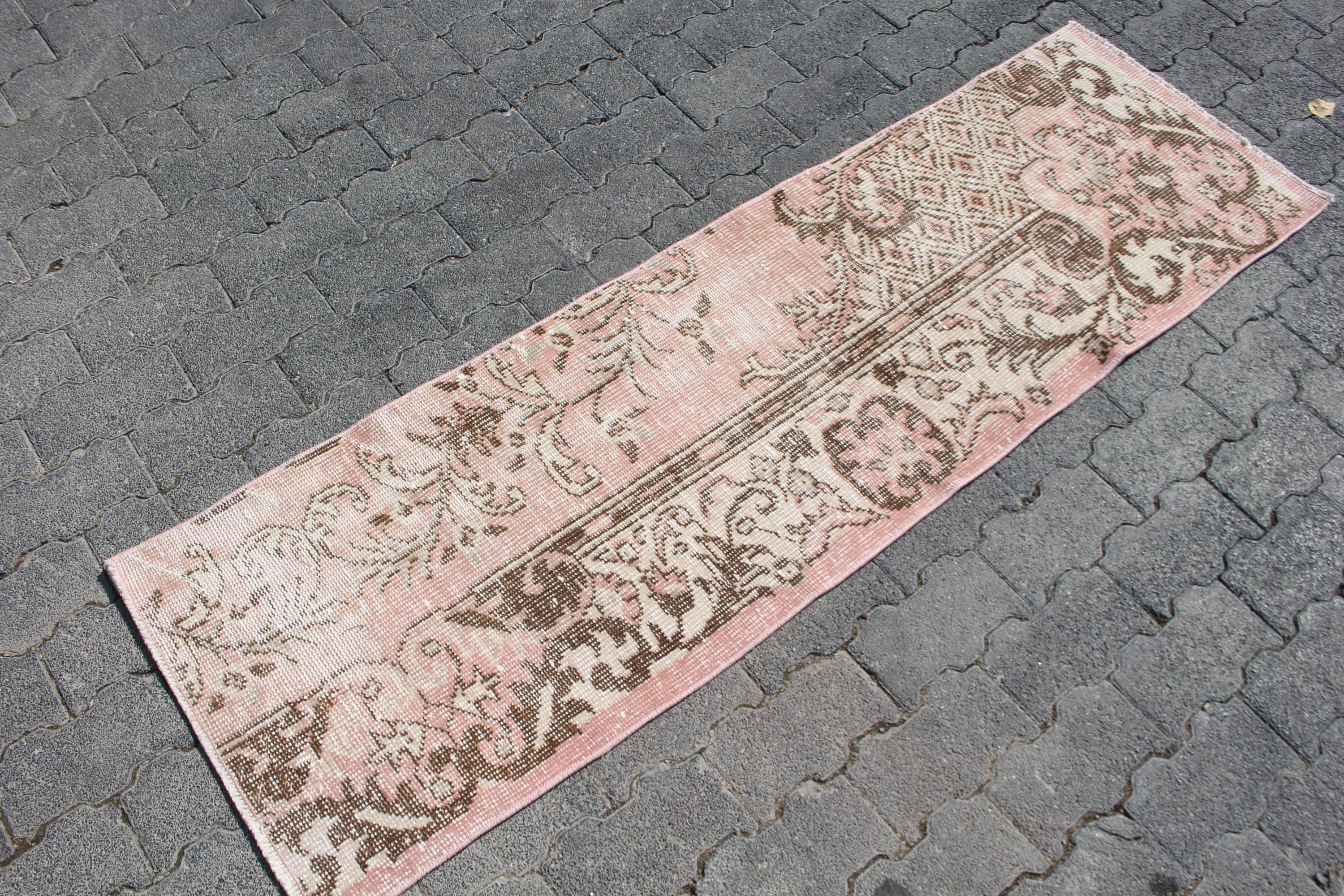 Bungalow Rose Vintage Turkish Oushak Runner Rug - Antique Pink Kitchen ...
