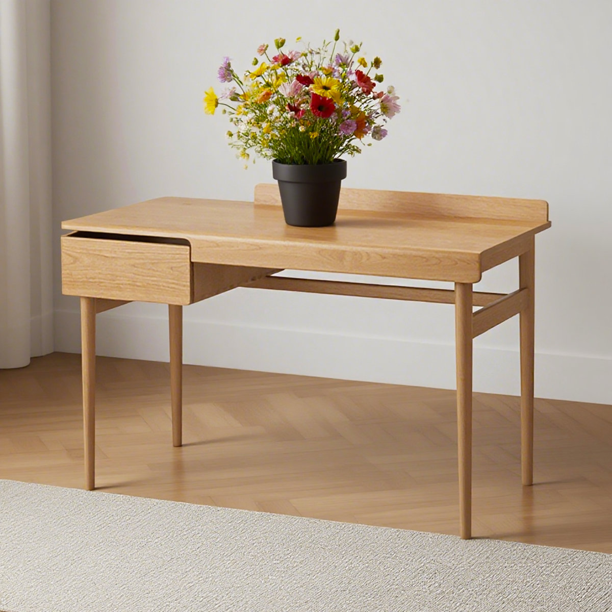 EliteFurnishings Elegant Solid Wood Desk with Slim Legs | Wayfair