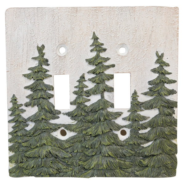 De Leon Collections Evergreen Forest Trees Decorative Double Toggle ...