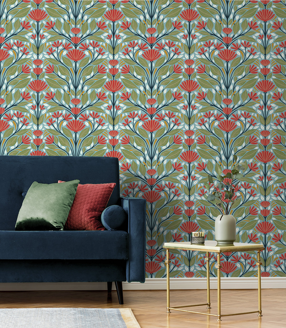 Nextwall Zhani Floral Vinyl Peel & Stick Wallpaper | Perigold