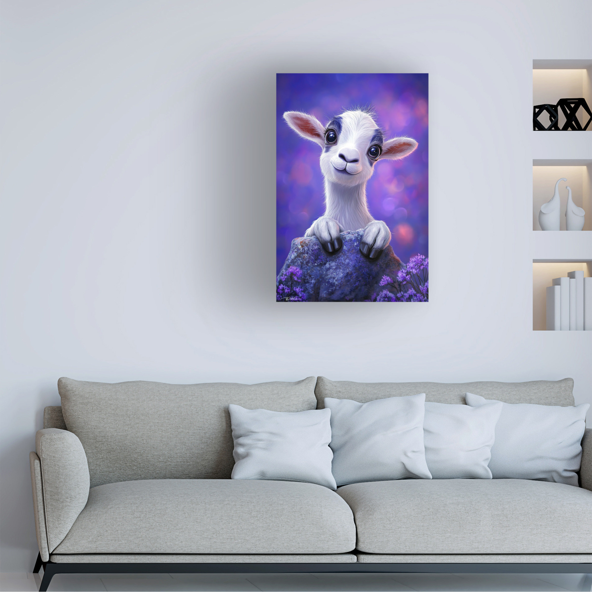 Trademark Fine Art Momart A Cute Little Goat Canvas Art | Wayfair
