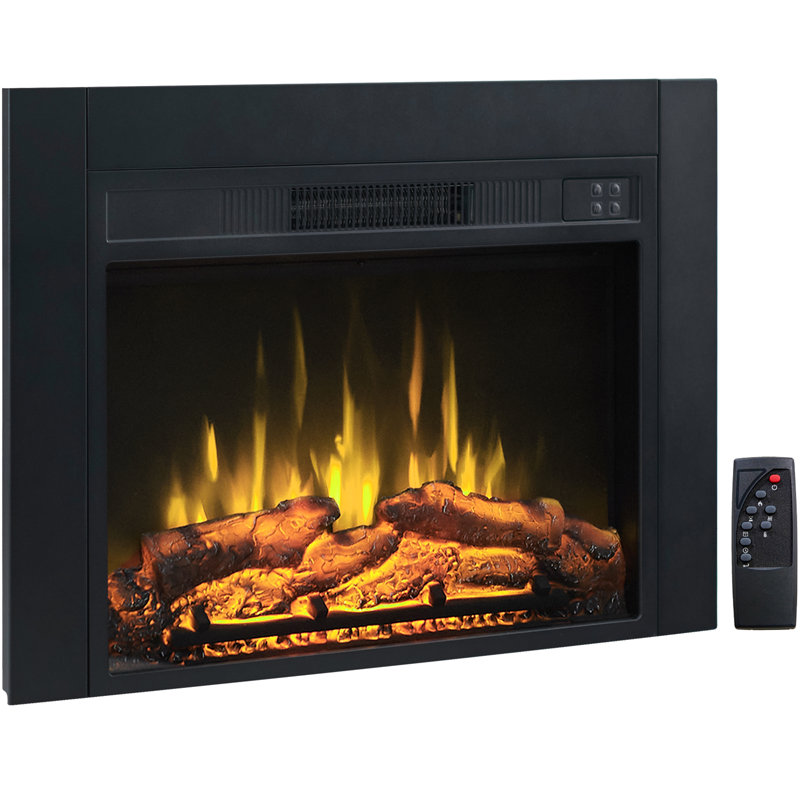 Millwood Pines Dorlean 23" W Electric Fireplace Insert with Adjustable ...