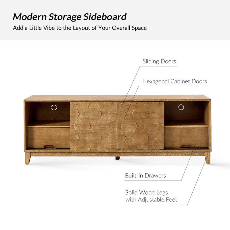 Kelly Clarkson Home Sara 72'' Media Console for TVs up to 78" with 2 ...