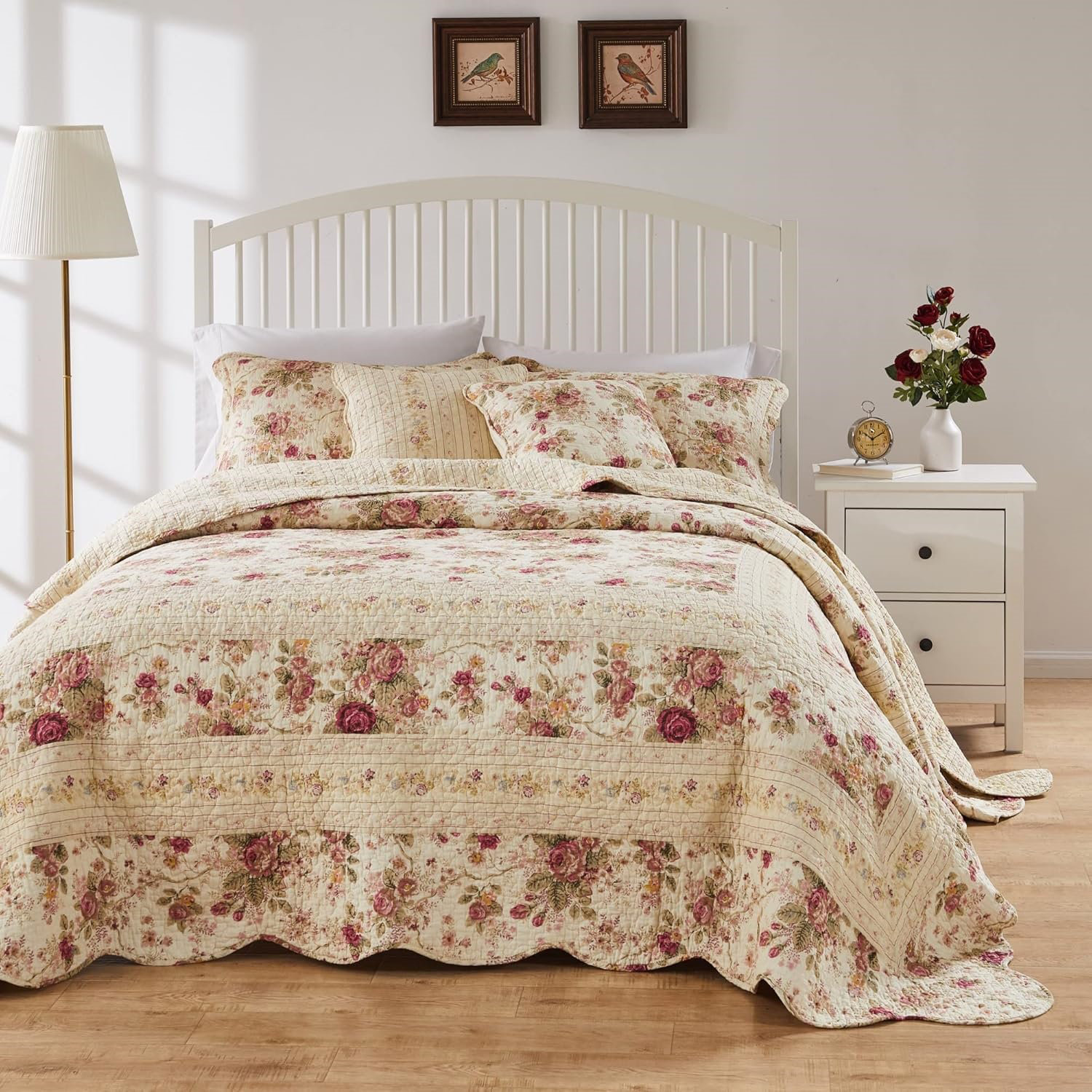 water bed outlet A 3-Piece King Cotton Heirloom-Quality Bedspread Set ...