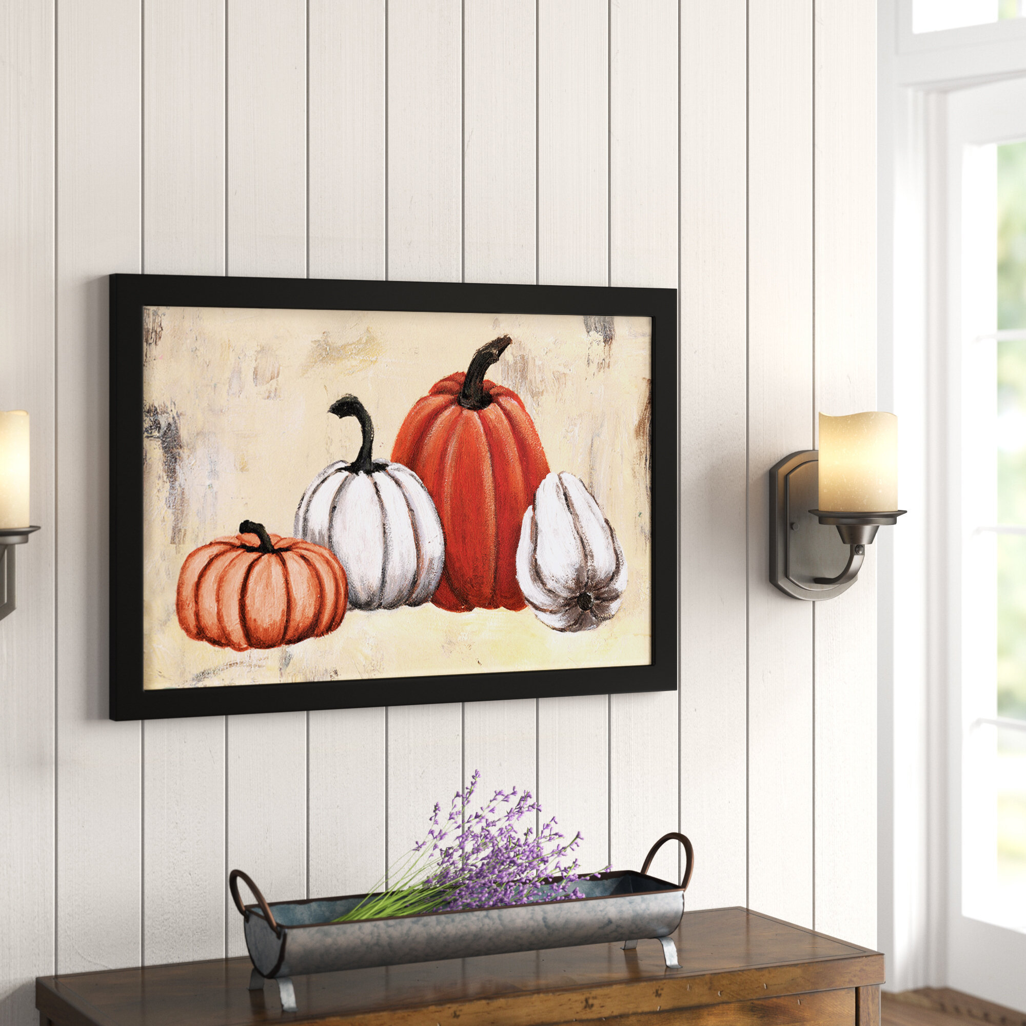 Rosalind Wheeler Pumpkin Paint Framed Print - Wayfair Canada