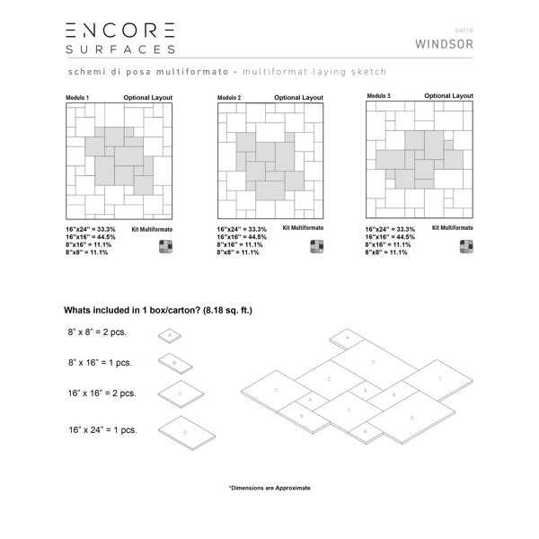 Encore Surfaces Windsor Versailles Pattern Travertine Look Porcelain ...