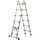Rebrilliant Telescoping Extension Ladder 12.5FT A-Shape w/ Stabilizer ...