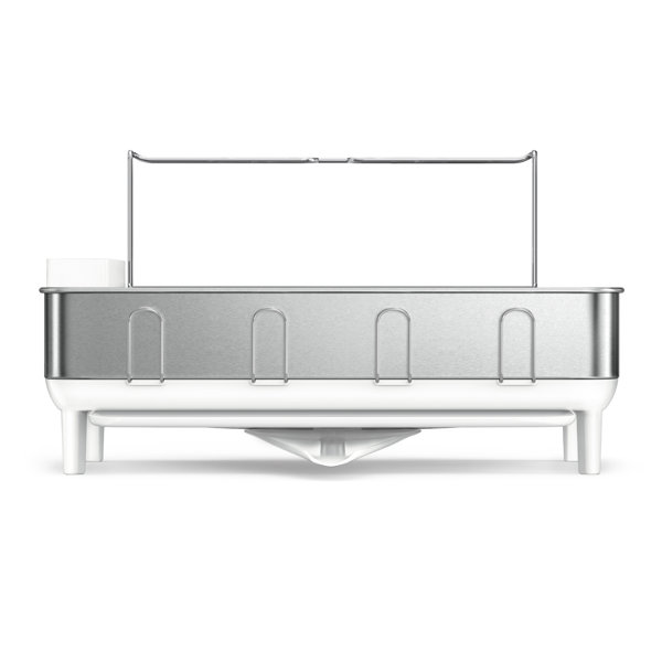 Simplehuman Kitchen Dish Drying Rack With Swivel Spout, Fingerprint ...