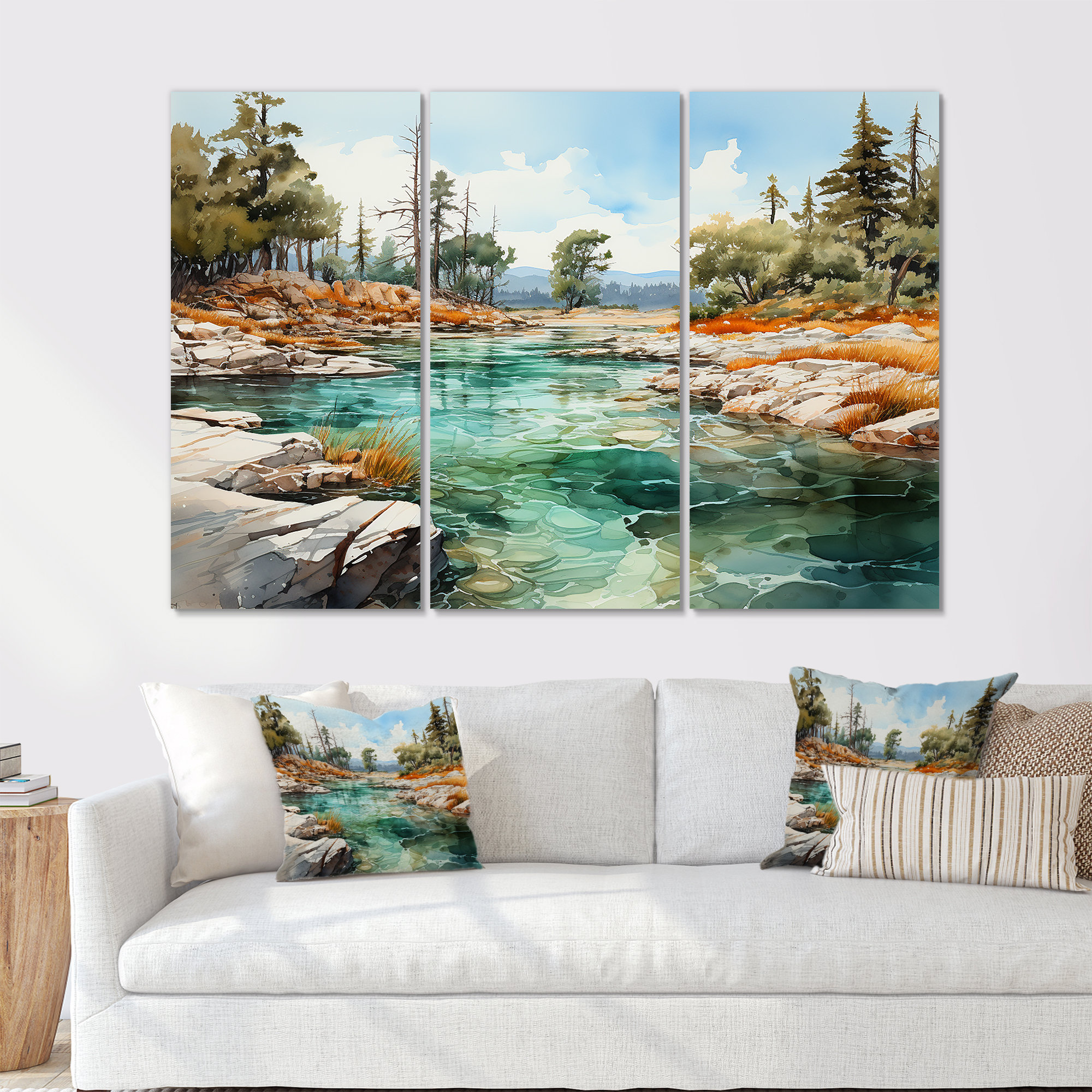 Millwood Pines Minimal Geyser In Island - Geyser Wall Art Living Room ...